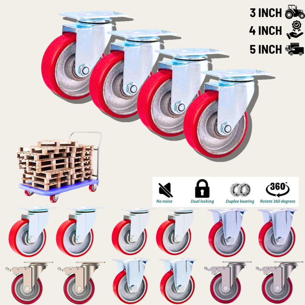 Jual RODA TROLY ROLI ETALASE PAGAR BESI COR HEAVY DUTY UP TO 1000KG ...