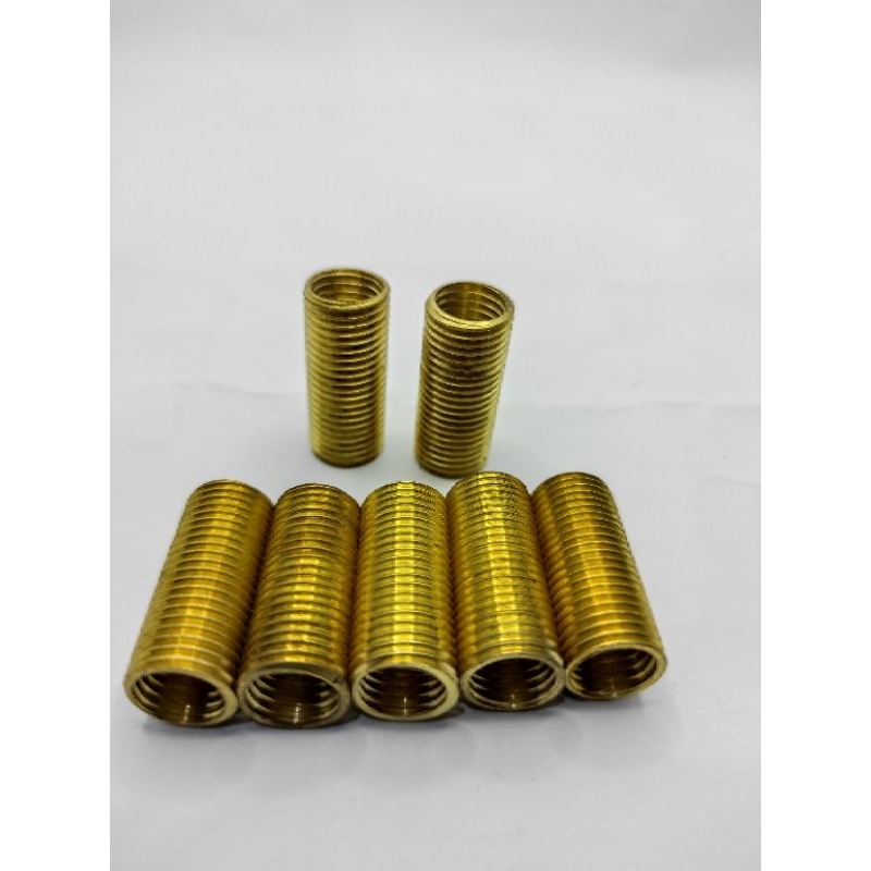 Jual Shock drat Sok drat Kuningan M10 x M12(Dalam drat lubang baut 14 x ...