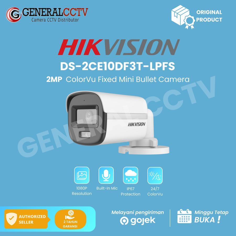 Jual HIKVISION DS-2CE10DF3T-LPFS CAMERA 2MP CCTV OUTDOOR COLORVU + AUDIO | Shopee Indonesia