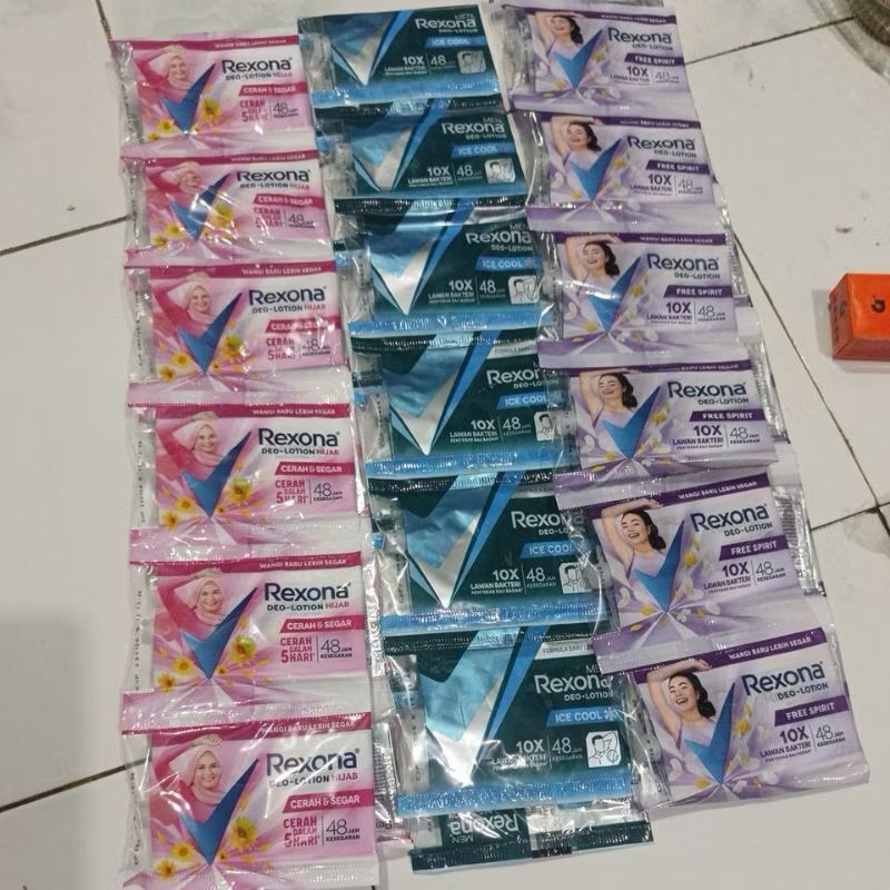 Jual rexona deo lotion sacet 1 renceng isi 12 pcs | Shopee Indonesia