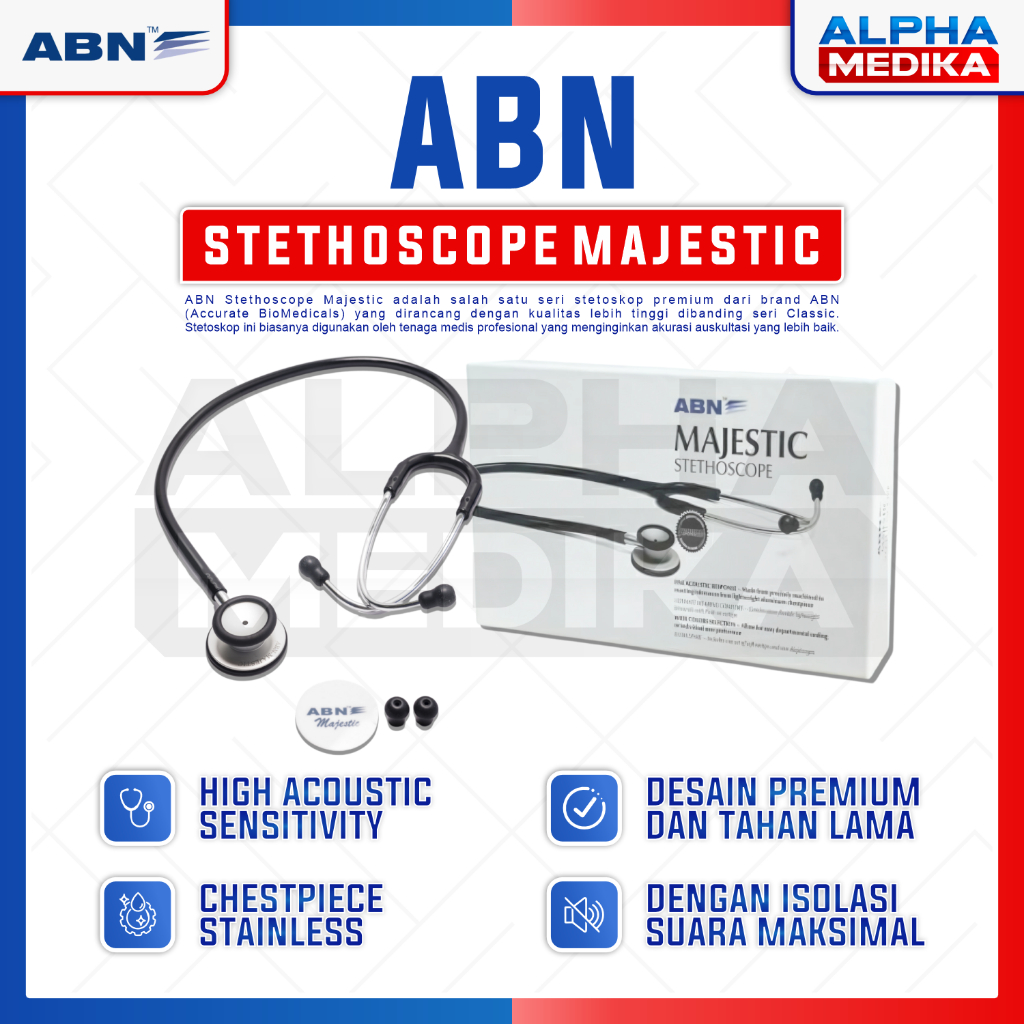 Jual ABN - Stetoskop ABN MAJESTIC / Stethoscope Dewasa ABN / Stetoskope ...
