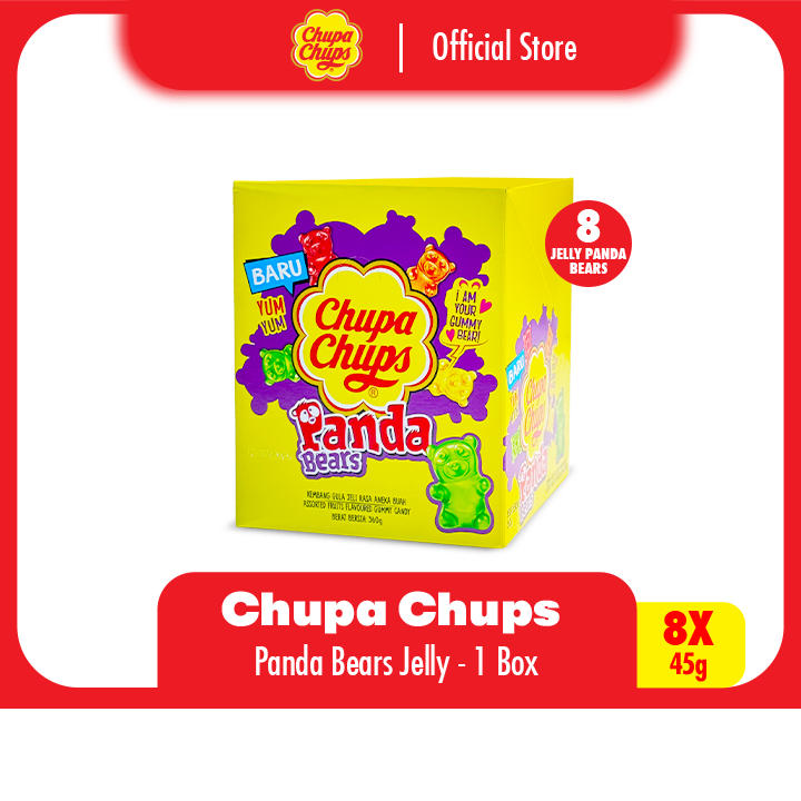 Jual Chupa Chups Jelly Fun Mix, Ocean Fun, Panda Bears & Cool Cola (1 Box) - Permen Gummy Jelly ...
