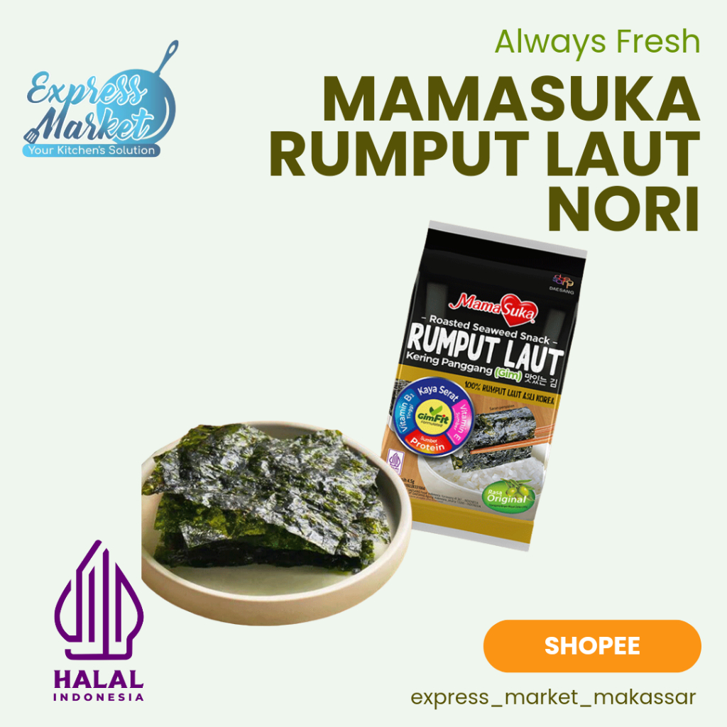 Jual Mamasuka Rumput Laut Nori Seaweed Snack | Shopee Indonesia