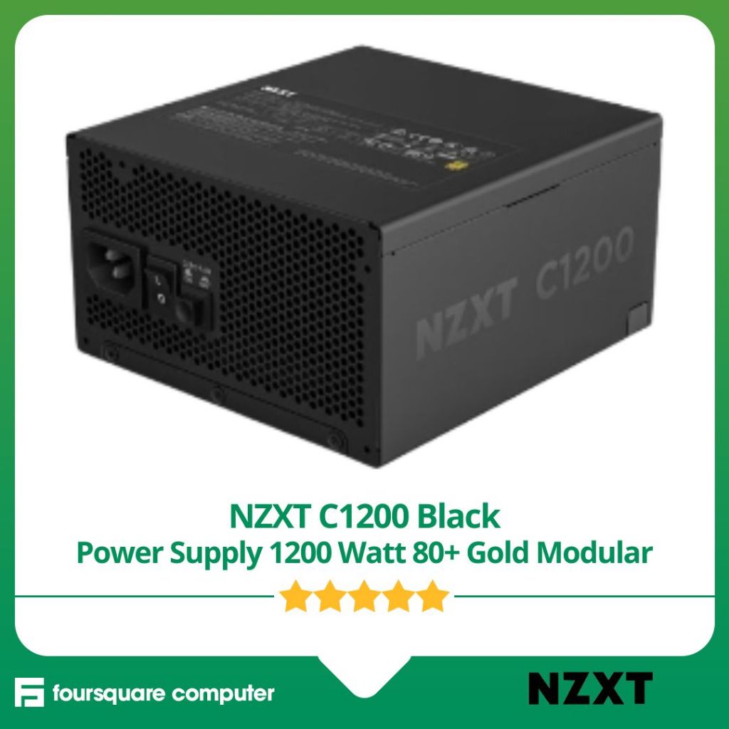 Jual NZXT C1200 Black PSU Power Supply 1200 Watt 80 Plus Gold Modular ...