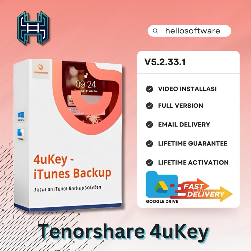 Jual Tenorshare 4uKey iTunes Backup v5.2.33.1 Full version | Shopee Indonesia