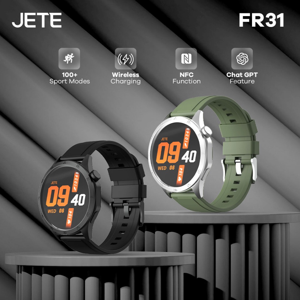 Jual JETE FR31 | Smartwatch Olahraga Lari dengan ChatGPT dan NFC ...