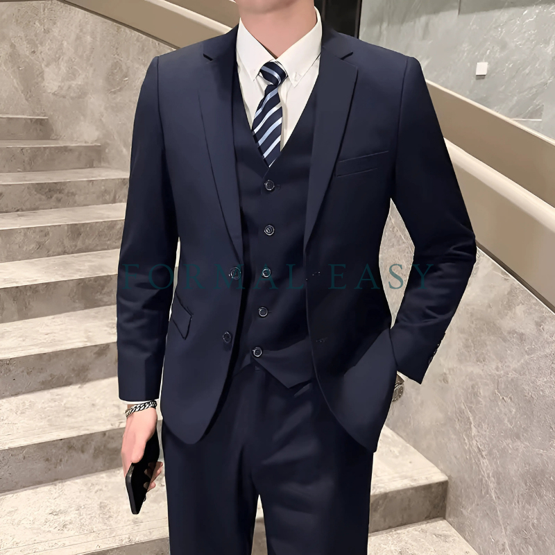 Jual Formal Easy Setelan Jas dan Vest Pria High Quality - Series Navy ...