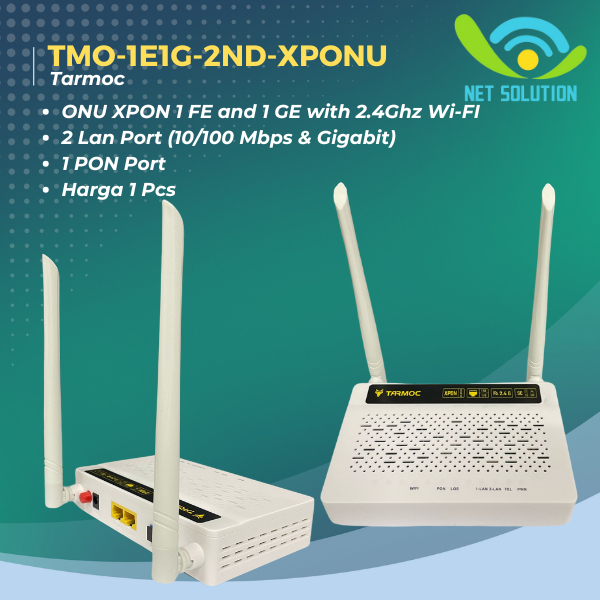 Jual Tarmoc TMO-1E1G-2nD-XPONU|XPON 1 Port Gigabit,1 Port 10/100 2.4Ghz ...