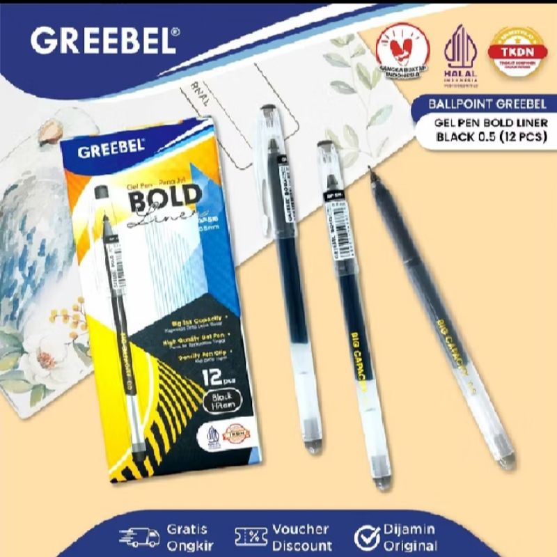 Jual GREEBEL GEL PEN BOLD GP-516 | Shopee Indonesia
