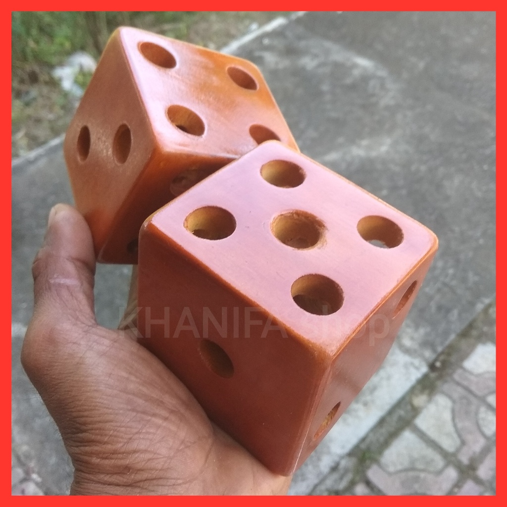 Jual Wooden Dice / Dadu Kayu Berlubang / Dadu Kayu / Tempat Pensil ...