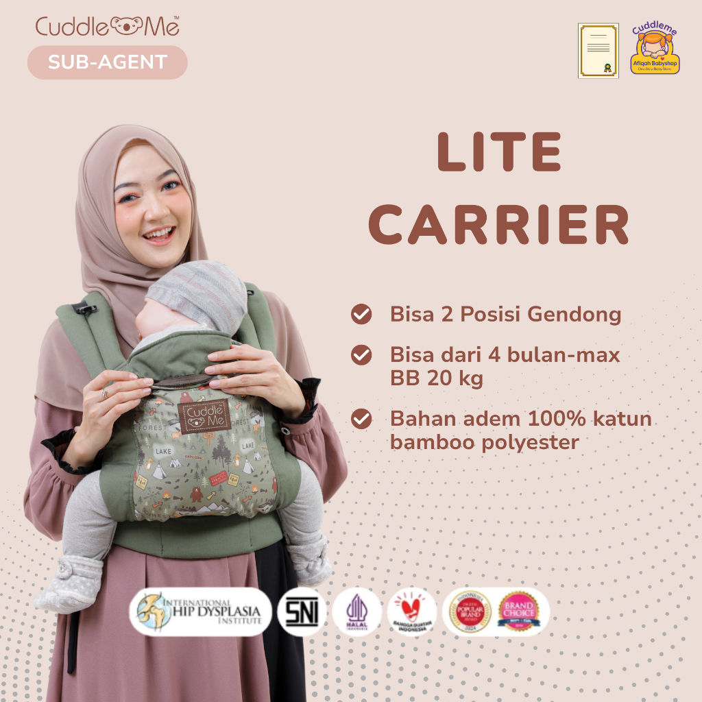 Jual Gendongan Bayi - Lite Carrier CUDDLEME Gendongan Baby SSC Paling ...