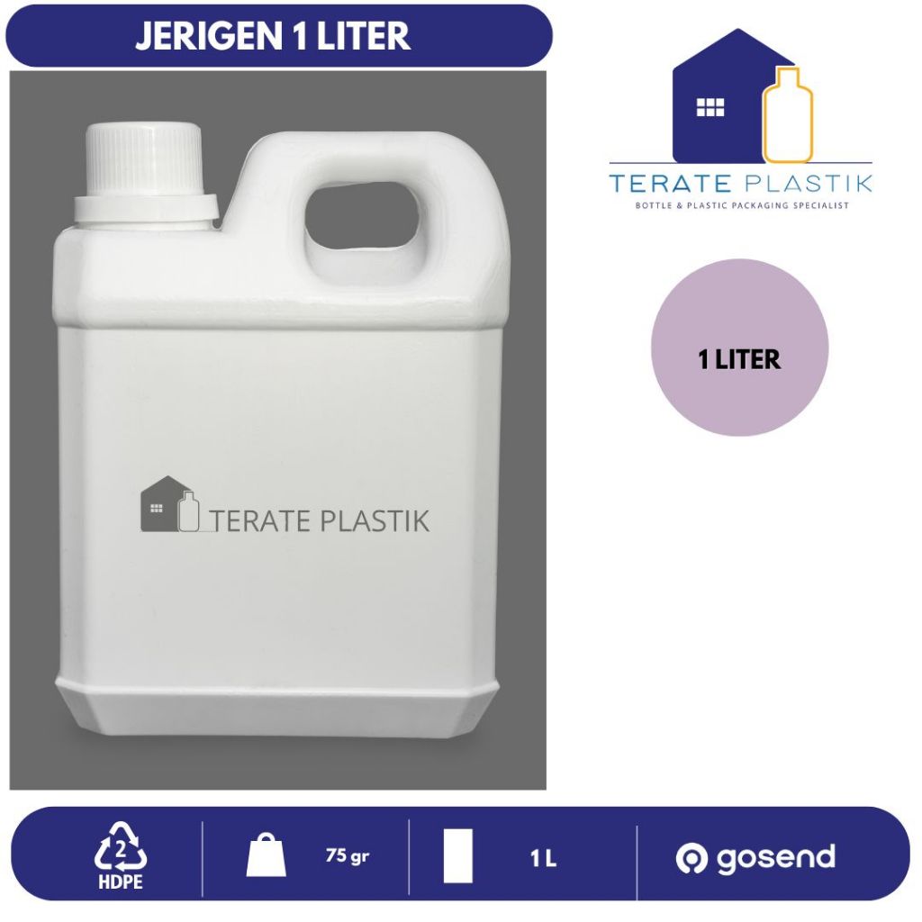Jual Jerigen 1L Diamond & BP | Natural / Putih | (1000ml) | Terate ...