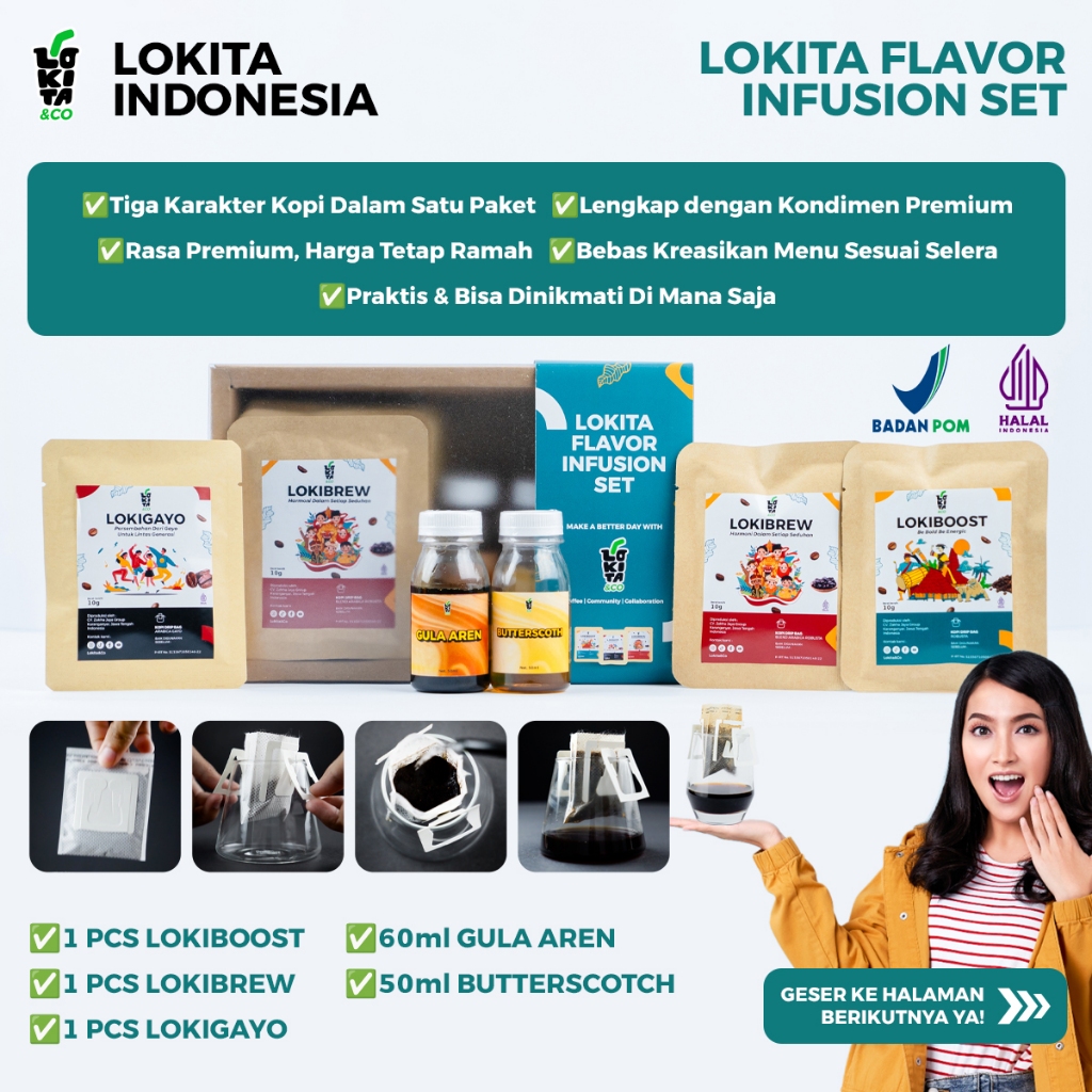 Jual Paket Kopi Creamy Sweet Lokita Netto 250gram Varian Vanilla Syrup ...