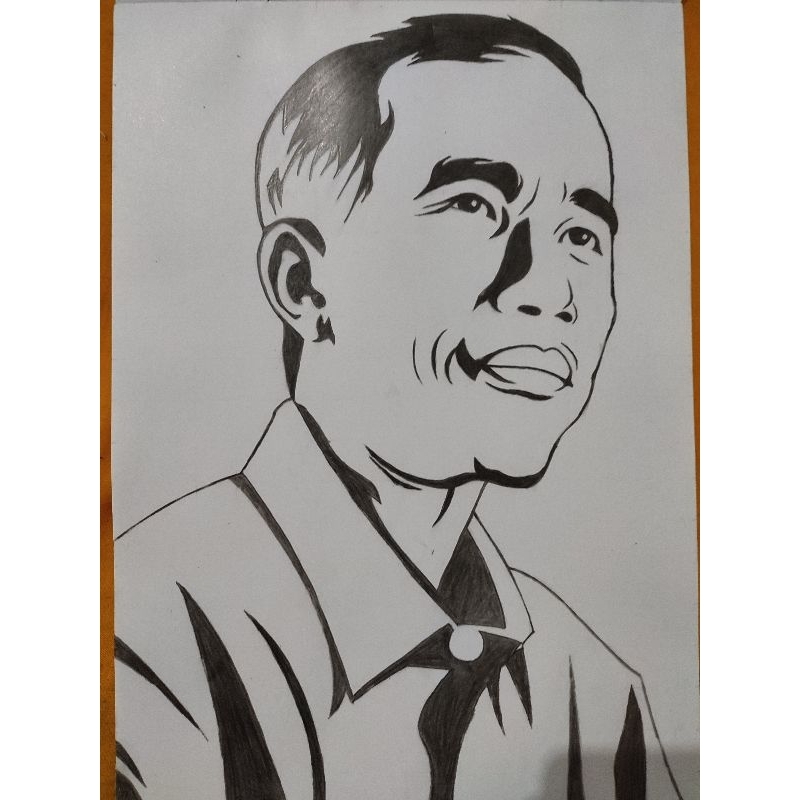 Jual lukisan tangan Bapak jokowi | Shopee Indonesia