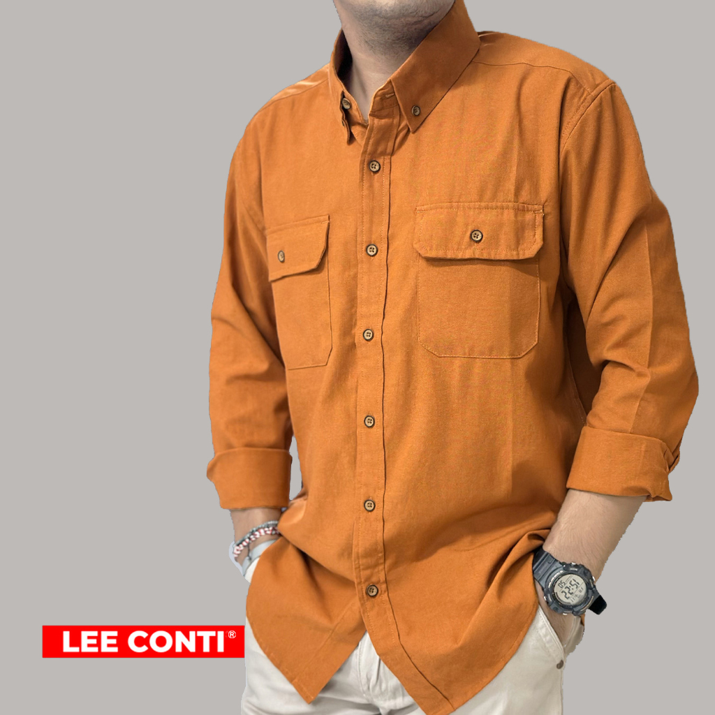 Jual LEE CONTI Kemeja Saku Dua Lengan Panjang | Shopee Indonesia
