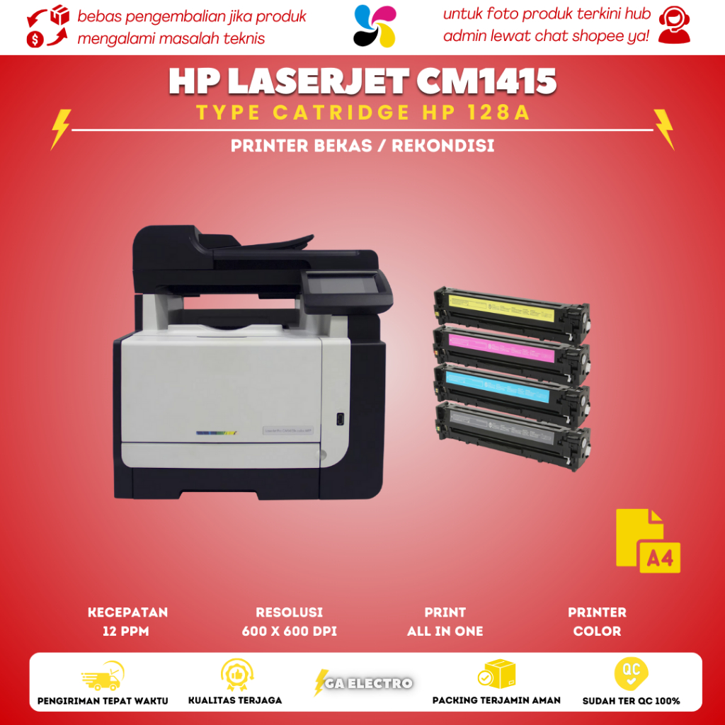 Jual Printer color hp LaserJet pro cm1415 bekas | Shopee Indonesia