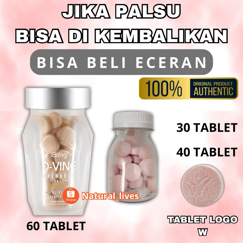 Jual DVINE D VINE kemasan baru collagen candy isi 60 tablet kecantikan ...