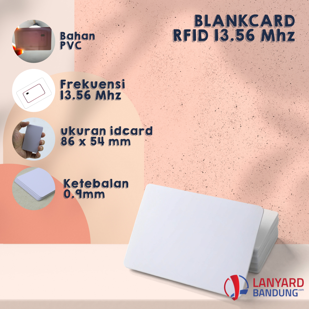 Jual BLANK ID CARD MIFARE 13,56 RFID S50 1k putih, pvc card RFID S50 ...