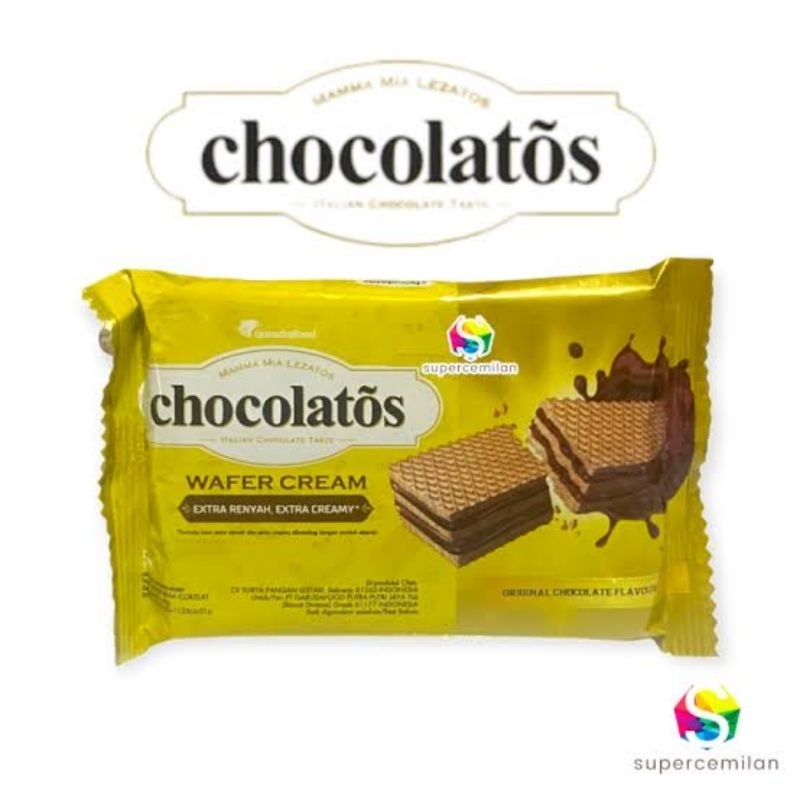 Jual CHOCOLATOS WAFER CREAM 1 PACK ISI 10 PCS X 20 GRAM | Shopee Indonesia