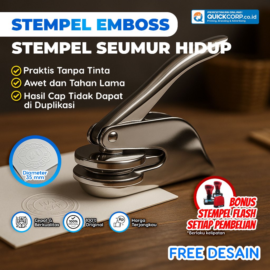 Jual Stempel Emboss Tangan,Emboss Stamp,Stampel Seumur Hidup,Stempel ...