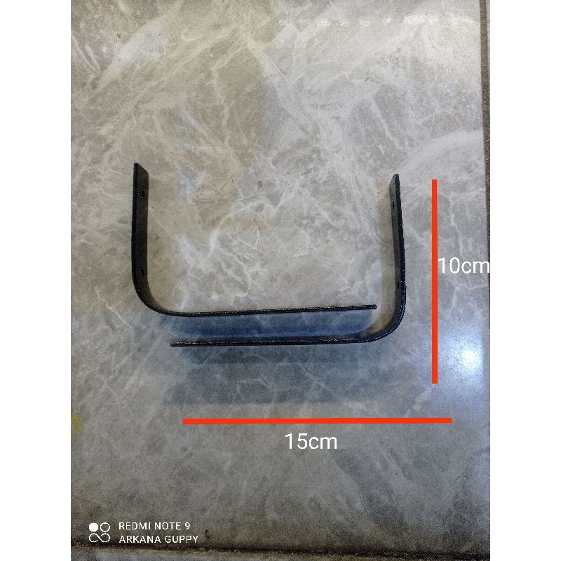 Jual Plat besi siku rak dinding harga 1 pasang / 2pcs ukuran 10cm x ...