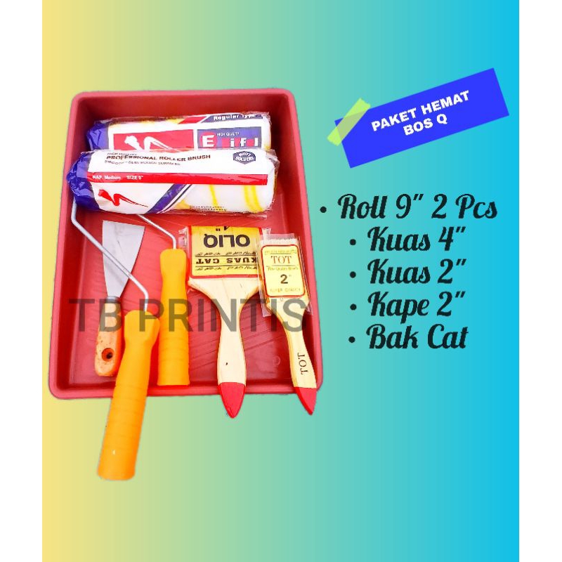 Jual Paket bak cat + kuas rol 9inci. harga per paket | Shopee Indonesia