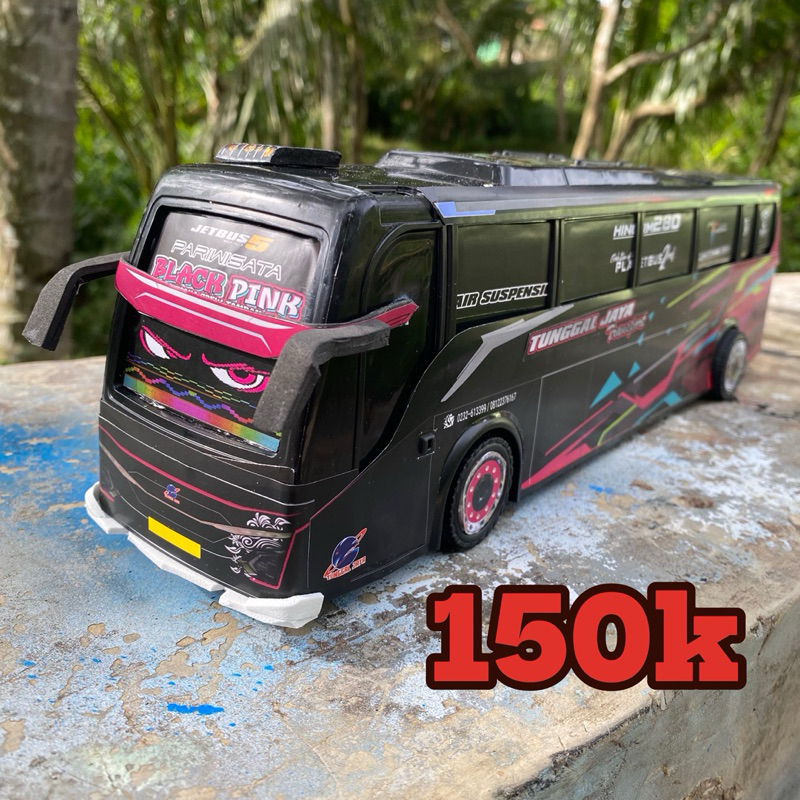 Jual Miniatur Bis Plastik RKC Modifikasi Tunggal Jaya Blackpink | Shopee Indonesia