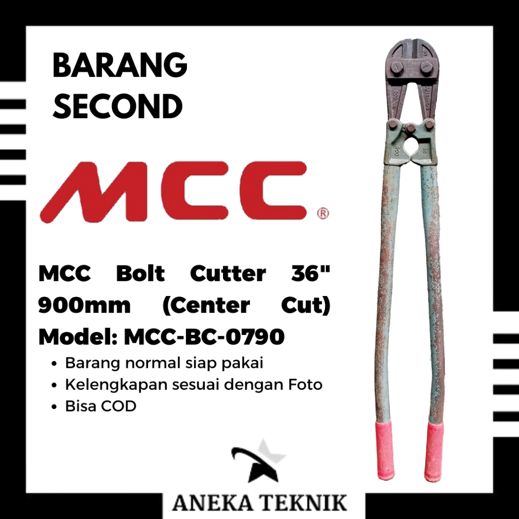 Jual MCC Bolt Cutter 36 900mm (Center Cut) Model MCC-BC-0790/ TANG POTONG KAWAT / GUNTING BESI ...
