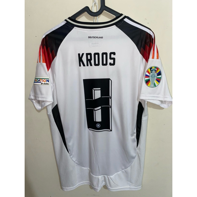 Jual Jersey Jerman Home 2024 + Nameset Kroos #8 + patch euro sepasang | Shopee Indonesia