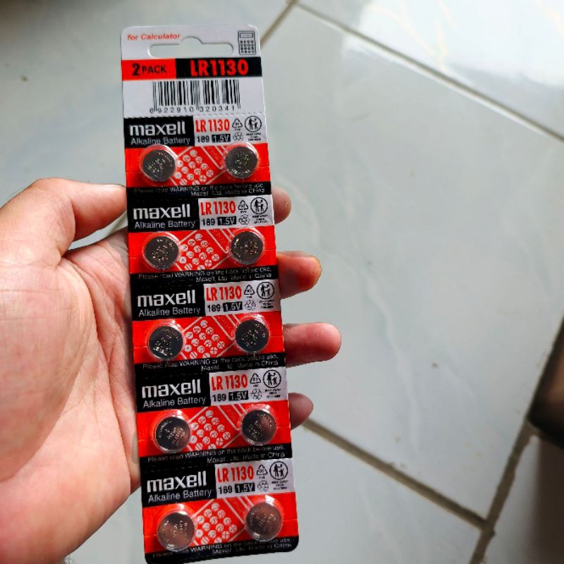 Jual Baterai LR1130 Maxell Original Battery AG10 SR1130SW LR1130 1,5v | Shopee Indonesia