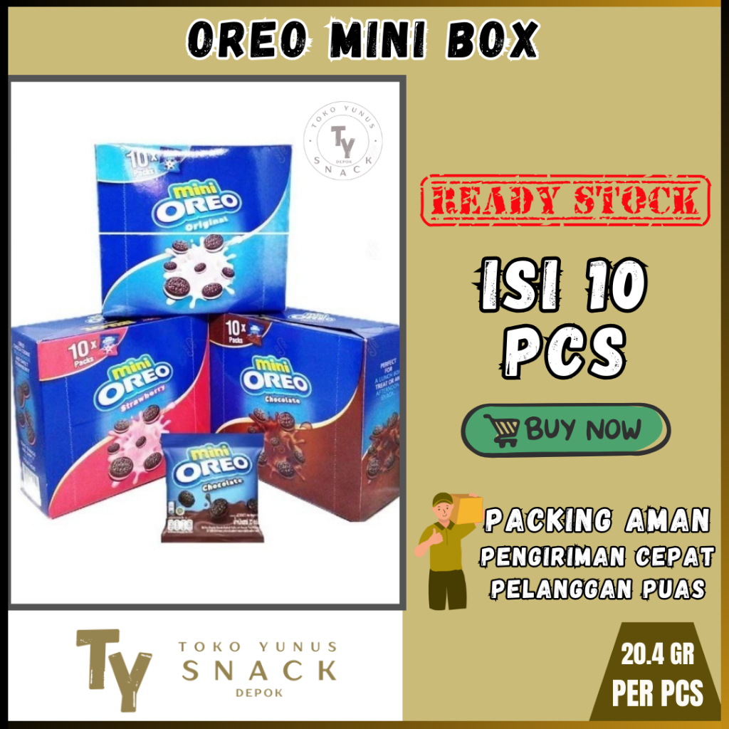 Jual OREO MINI BOX ALL VARIANT ISI 10 PCS @20.4GR | Shopee Indonesia