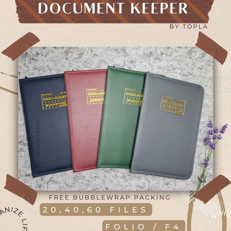 Jual Topla Map Dokumen Keeper Resleting Anti Air Kulit Map Document ...