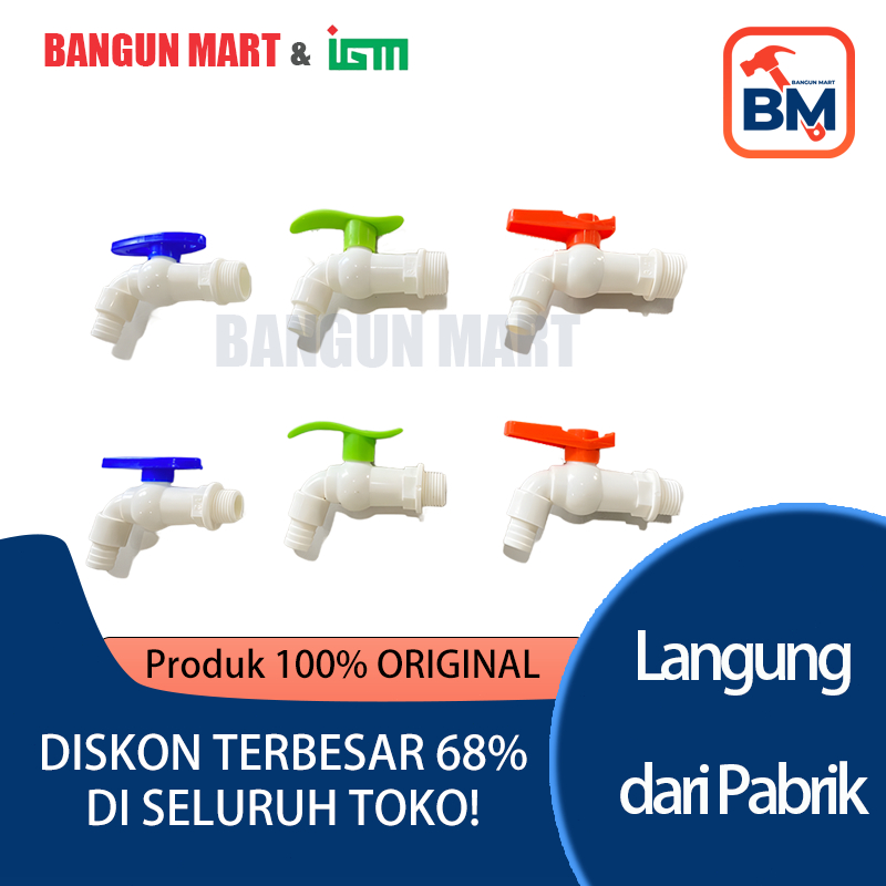 Jual Kran plastik handle Ukuran 1/2", 3/4" | Shopee Indonesia