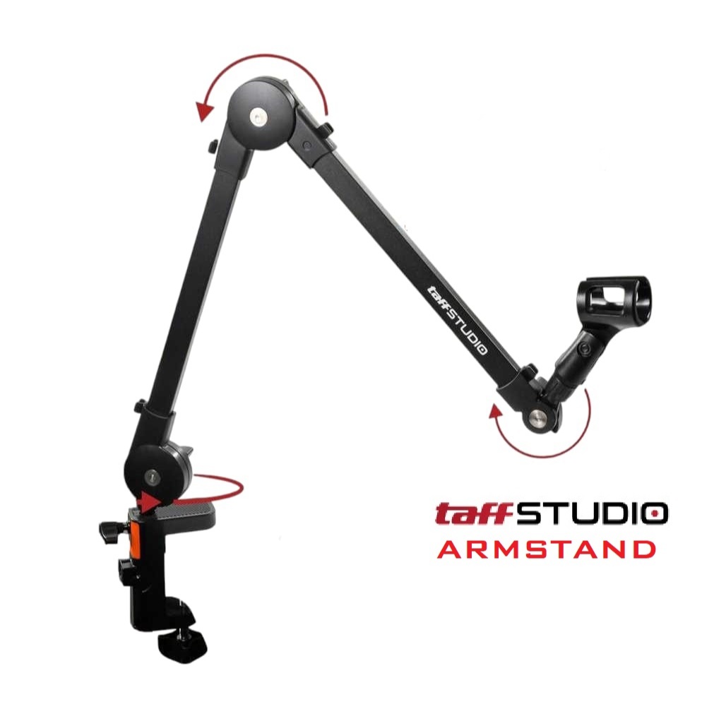 Jual TaffSTUDIO Arm Stand Tiang Mikrofon Lazypod Aluminium untuk konten ...
