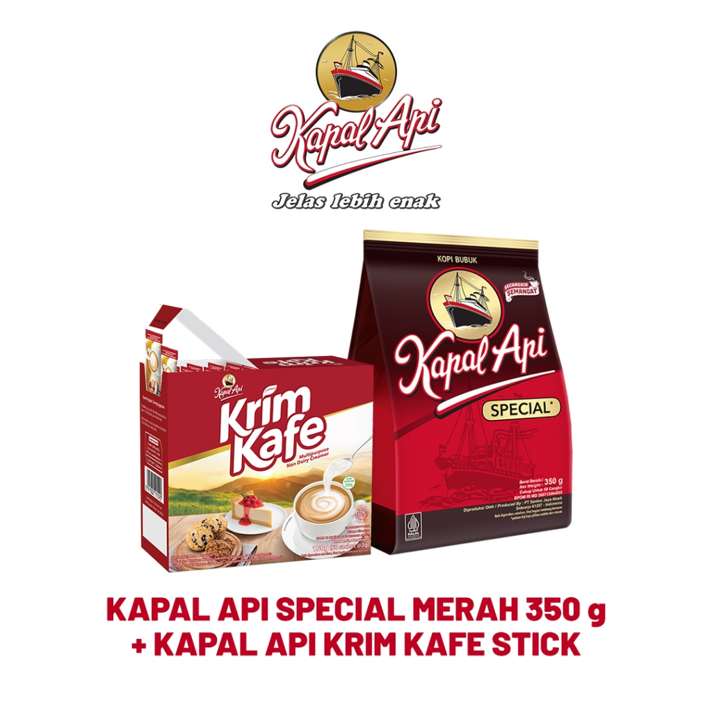 Jual KAPAL API Special 350 gr + KAPAL API Krim Kafe Stick | Shopee ...
