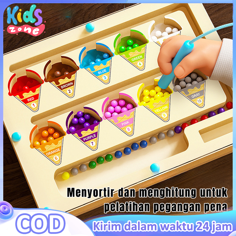 Jual Mainan Edukasi Papan Magnetik Berhitung Magnetic mazes game Mainan ...