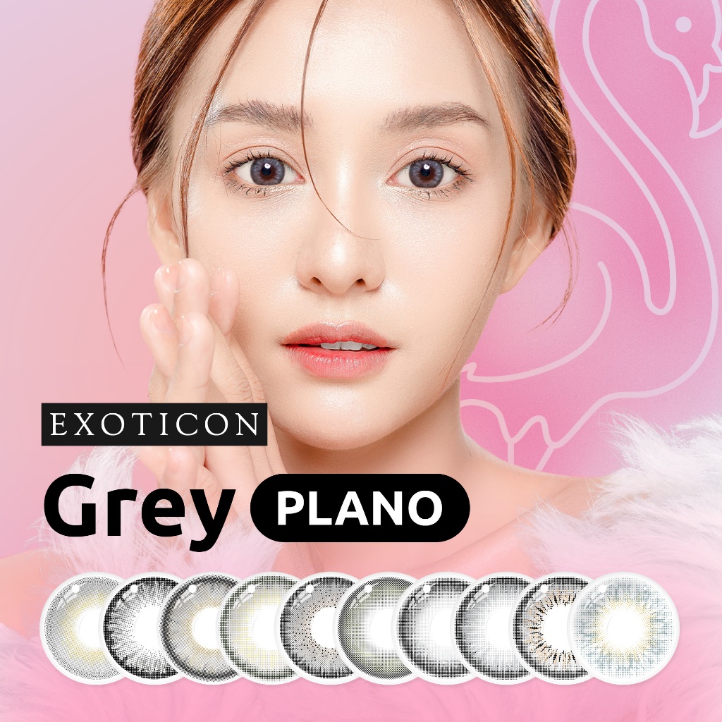 Jual Exoticon Softlens Grey Series (Plano Only) Soflens Normal | Shopee ...