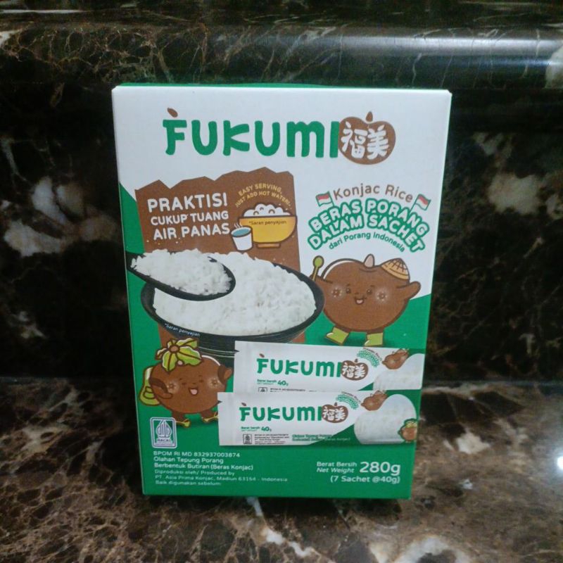 Jual Fukumi Beras Porang 1 Box Isi 7 Sachet Khusus Instan Kurir ...