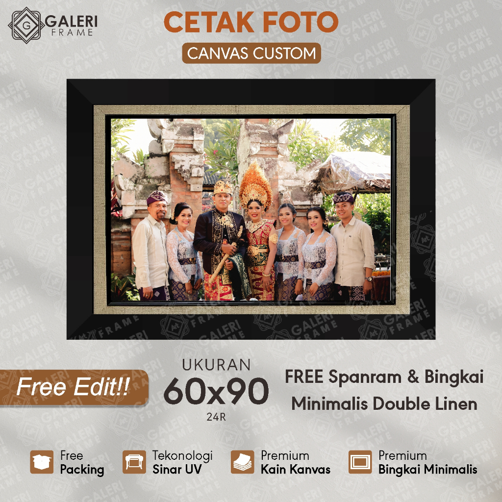 Jual Cetak Foto Kanvas/Canvas 60x90 24R Include Frame Minimalis Double ...
