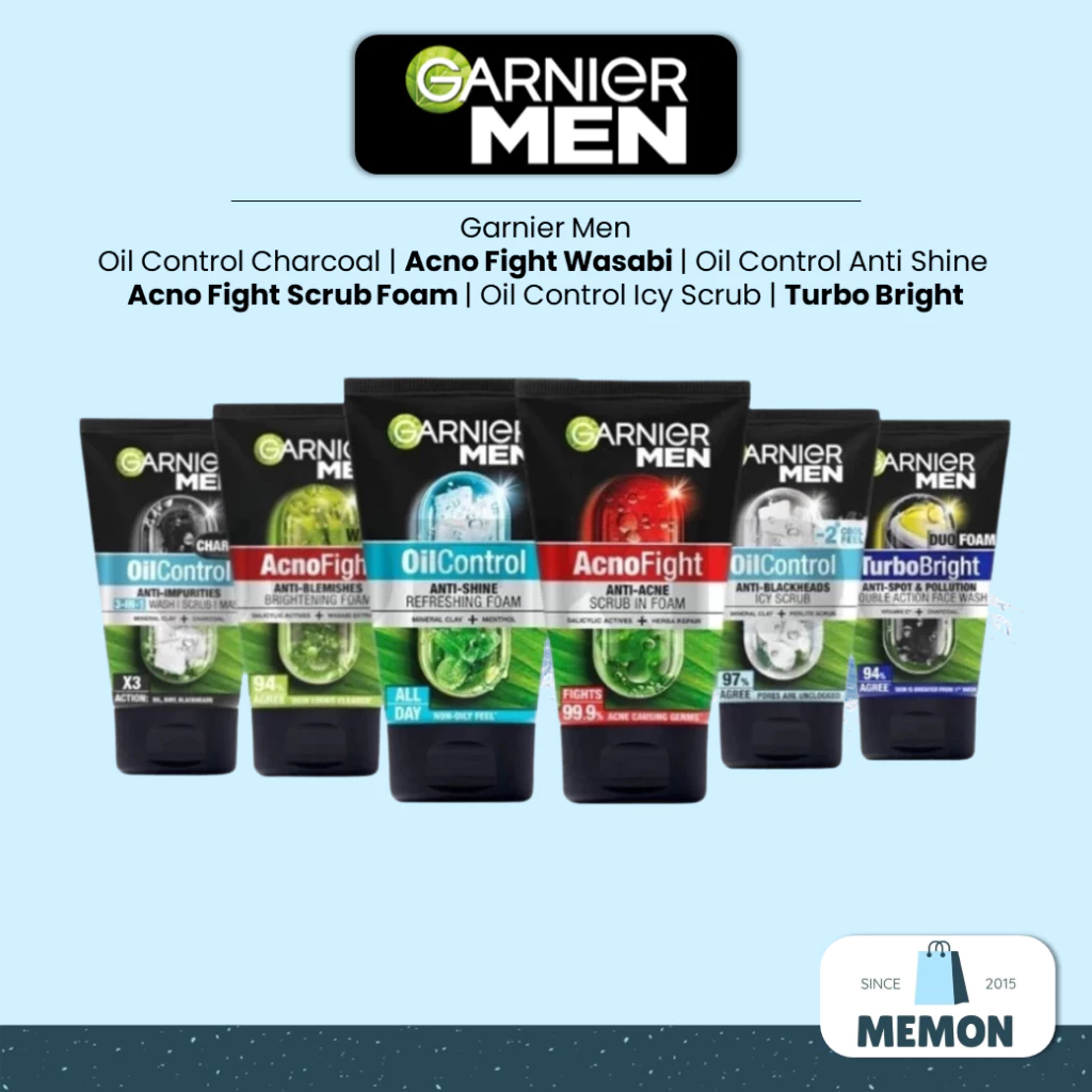 Jual Garnier Men Acno Fight Anti-Acne Scrub In Foam Cleanser | Garnier Men Acno Fight Wasabi ...