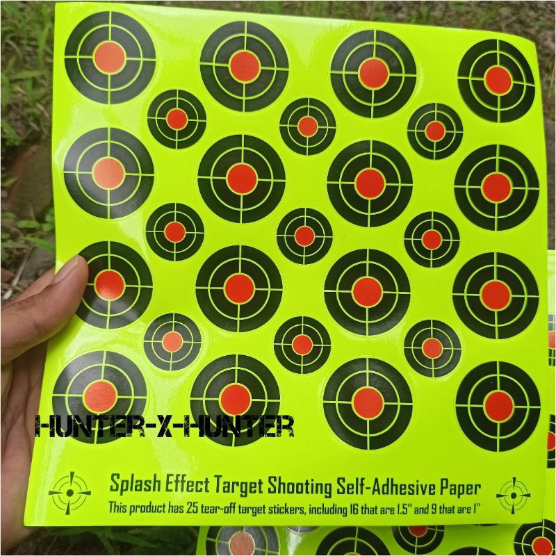 Jual kertas tembak target sticker tembak target berubah warna diameter ...