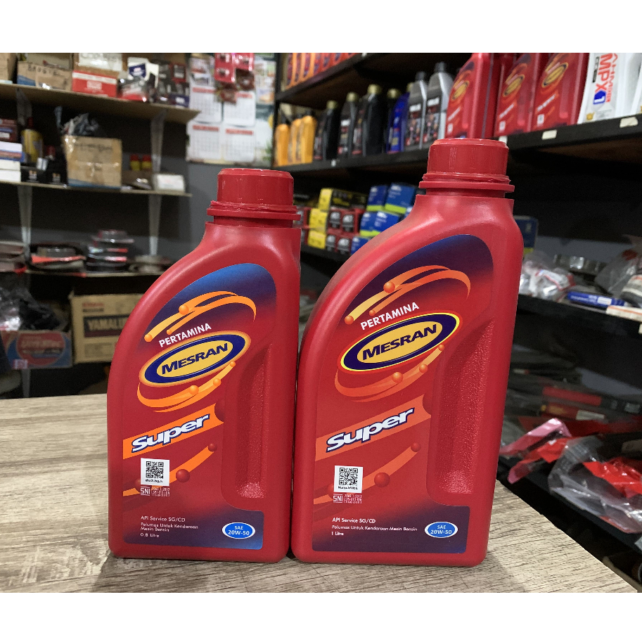 Jual Oli Motor PERTAMINA MESRAN SUPER SAE 20W-50 Oli mesin motor Bebek 4Tak | Shopee Indonesia