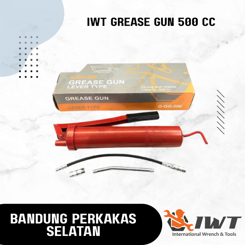 Jual IWT Grease Gun 500 CC - Pompa Oli Gemuk Tangan Stempet 500cc ...