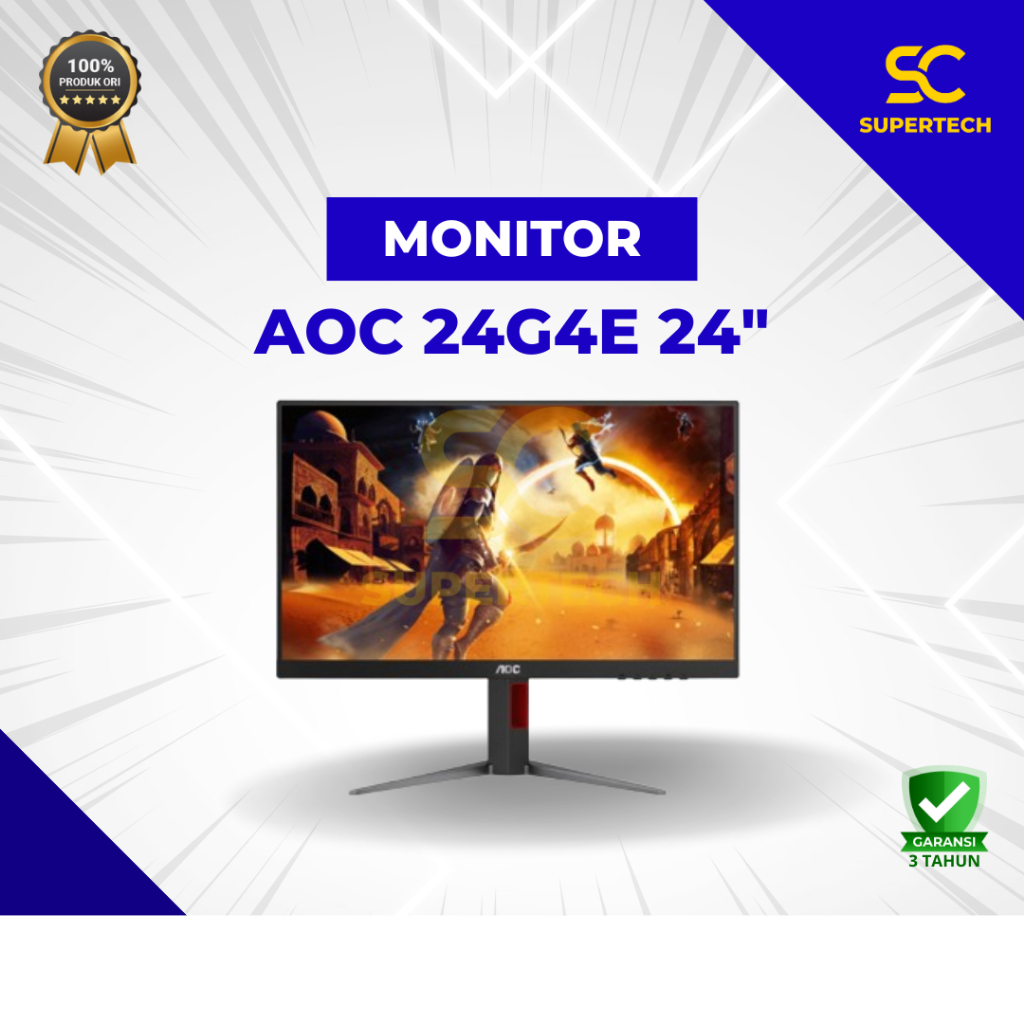 Jual MONITOR AOC 24G4E (24"/FULL HD,IPS,180mhz/NON-ERGO) | Shopee Indonesia