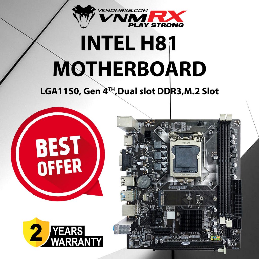 Jual Motherboard VenomRX H81 H81M with NVMe Socket 1150 | Shopee Indonesia