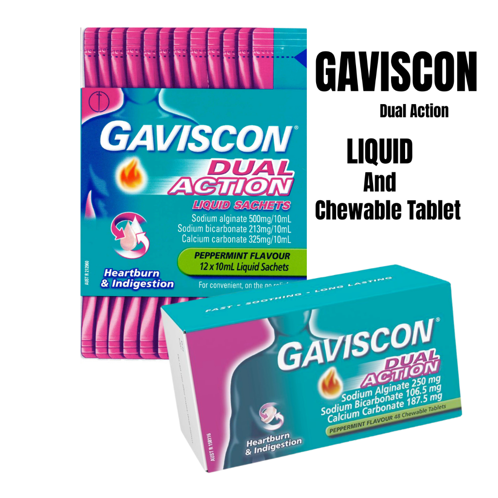 Jual Exp 04/2026 Gaviscon Dual / Double Action Liquid Sachets 12 x 10ml ...