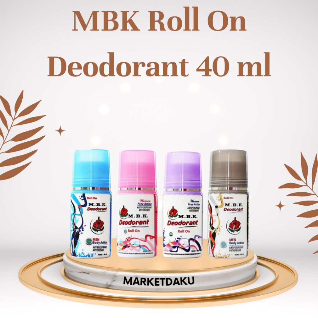 Jual MBK Roll On Deodorant | Deodorant Antiperspirant | Penghilang Bau Badan Ketiak 40ML ...