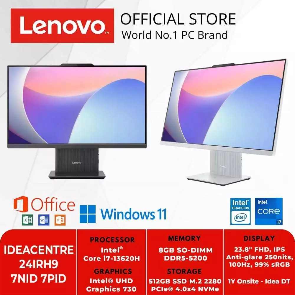 Jual LENOVO AIO ALL IN ONE IDEACENTRE 24IRH9 7NID 7PID INTEL CORE i7-13620H 8GB 512GB WIN11 ...