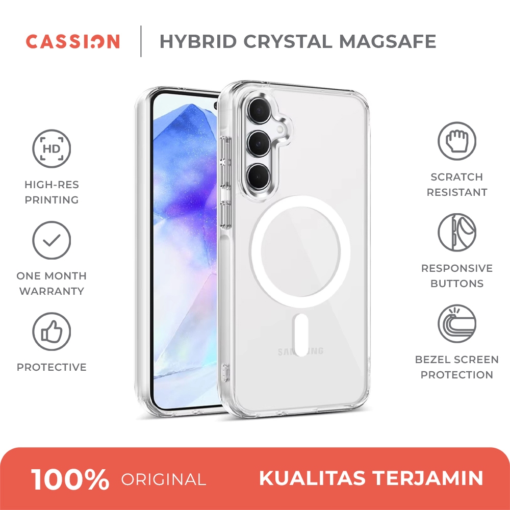 Jual Case Samsung A56 A36 A26 A55 A35 A54 Hybrid Crystal Magsafe Cassion Polos / Custom | Shopee ...