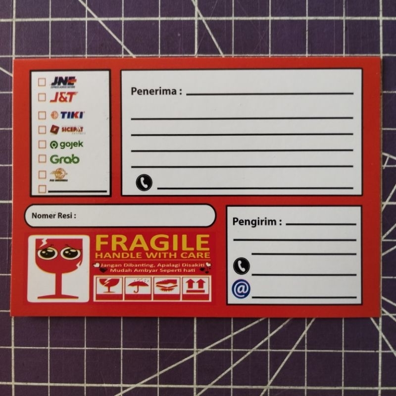 Jual STICKER LABEL PACKING Stiker Lebel pengemasan paket tulis manual ...